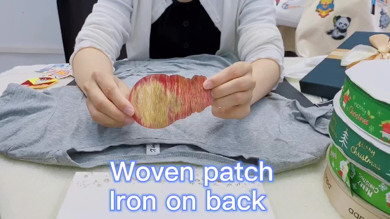 Custom Iron On Backing Merrow Border Patch For Clothing Hat - Buy Patch ...