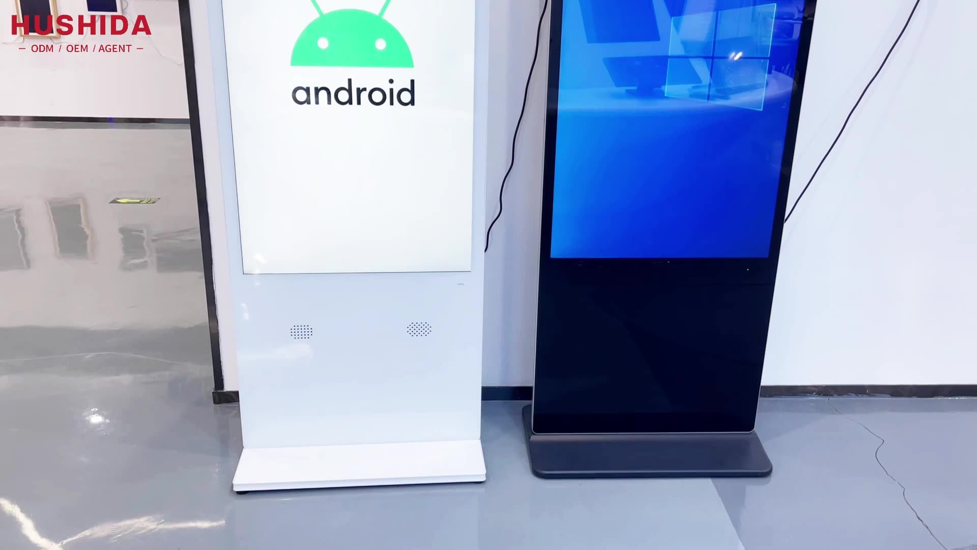 Indoor Floor Standing Vertical Interactive Information Digital Signage ...