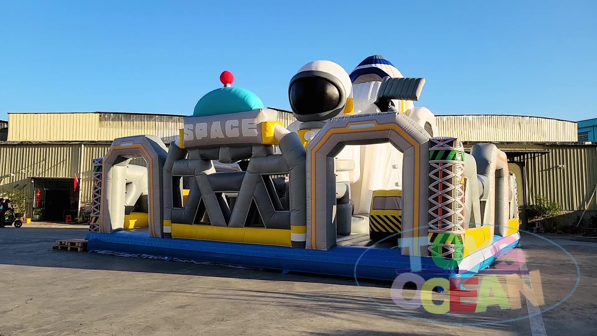 Factory Customized Spaceship Theme Kids Bounce Slide Combination ...