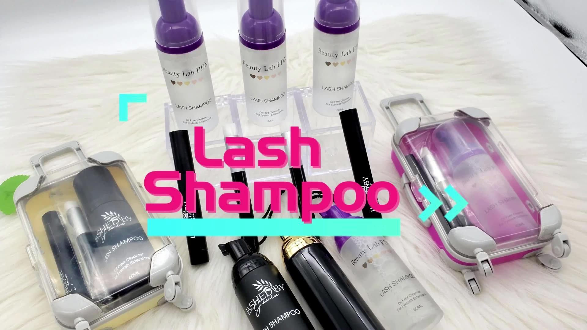 High Quality Mink Lash Shampoo Cleaner Custom Label Eyelash Shampoo ...