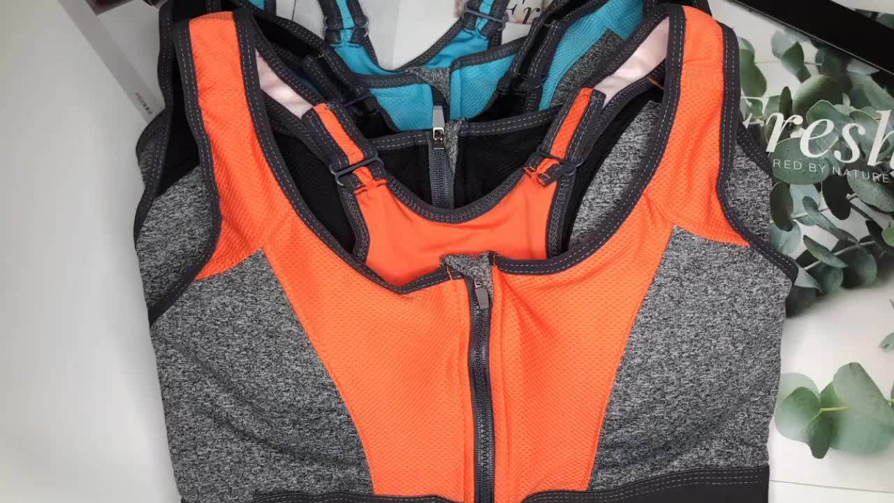 Deporte Quick Dry Zipper Front Closure Custom Private Label Workout ...