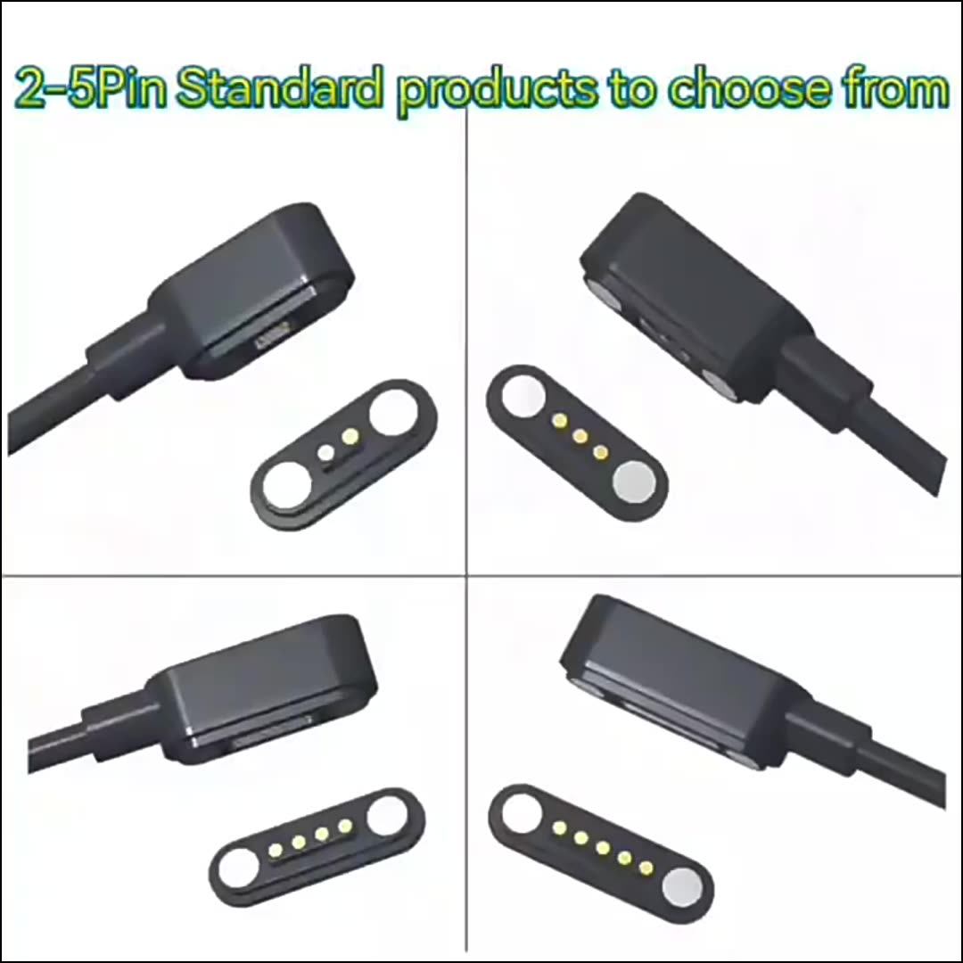 Factory Customized 2pin Pogo Pin Magnetic Wire Adsorption Type Magnetic ...