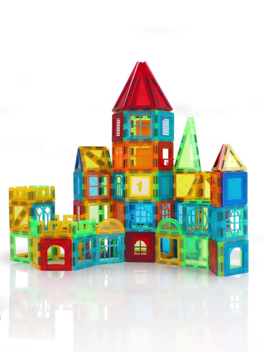 Magnetic Tiles For Kids Magnet Building Set Blocks Preschool Stem ...