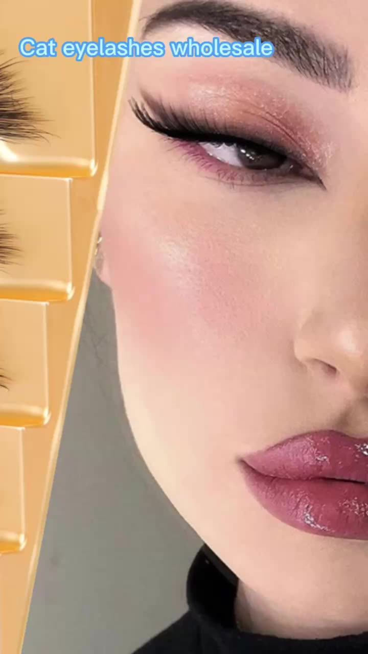 New Winged Cat Eyelashes New Strip False Eyelashes Cat Eye Lashes 3d ...