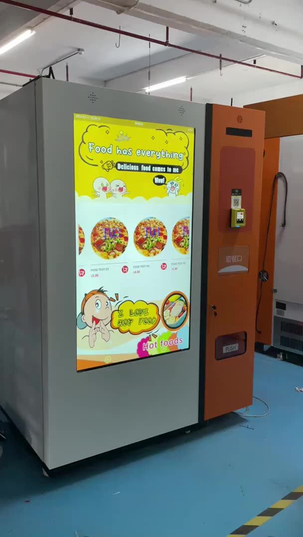 55 Inch Touch Screen Hot Hamburger Food Vending Machine With Lift ...