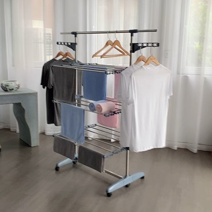 3 Niveles De Bastidor De Secar La Ropa De Prendas De Vestir Rack ...