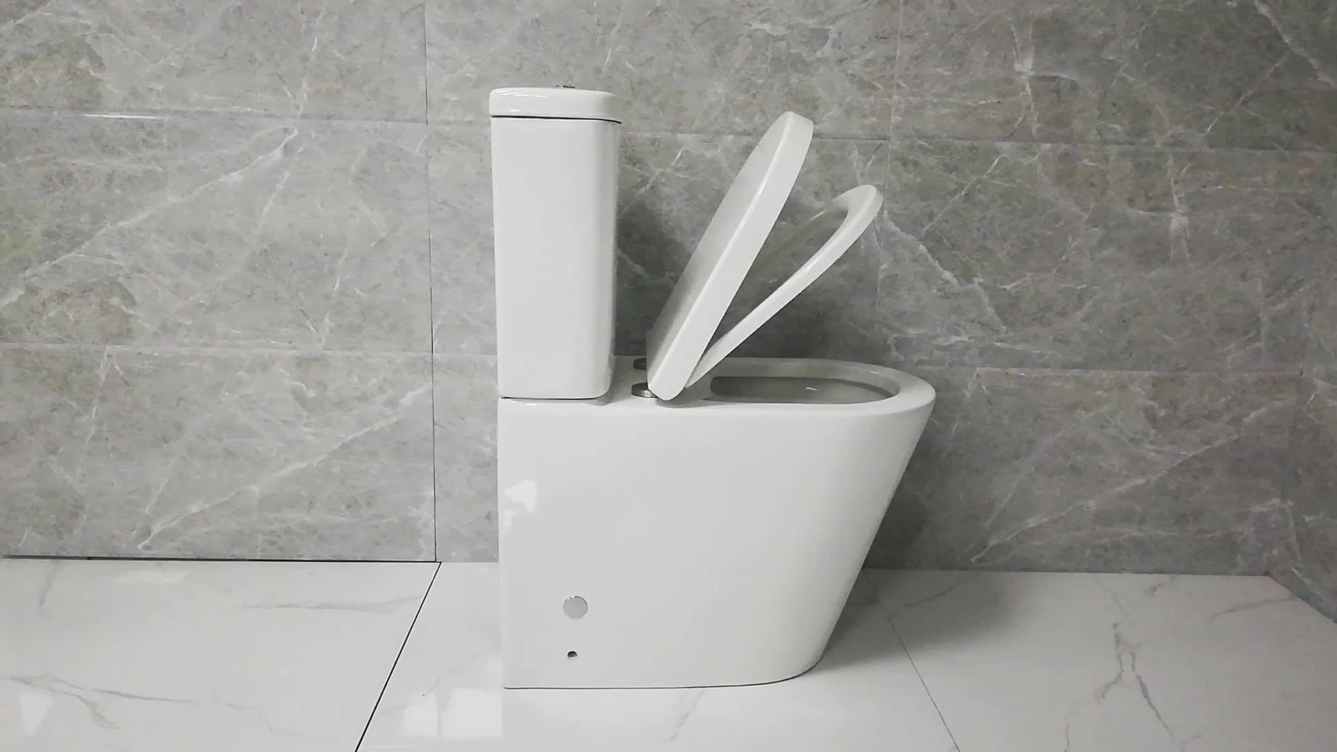Toilet Manufacturer P-trap Floor Mounted Rimless Two Piece Australian ...