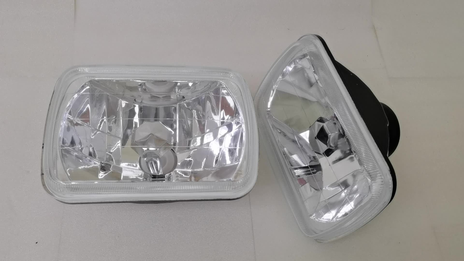 7x6 7x5 Inch Semi-sealed Beam Kit Crystal Clear Lens Bmc Housing High ...