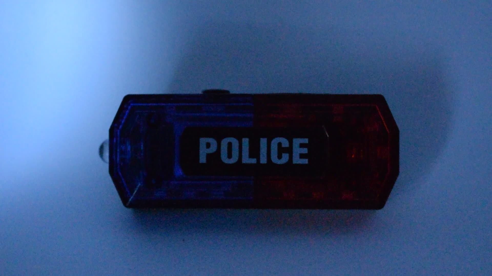 Dk Led Mini Police Shoulder Security Warning Light Blue And Red Flash ...