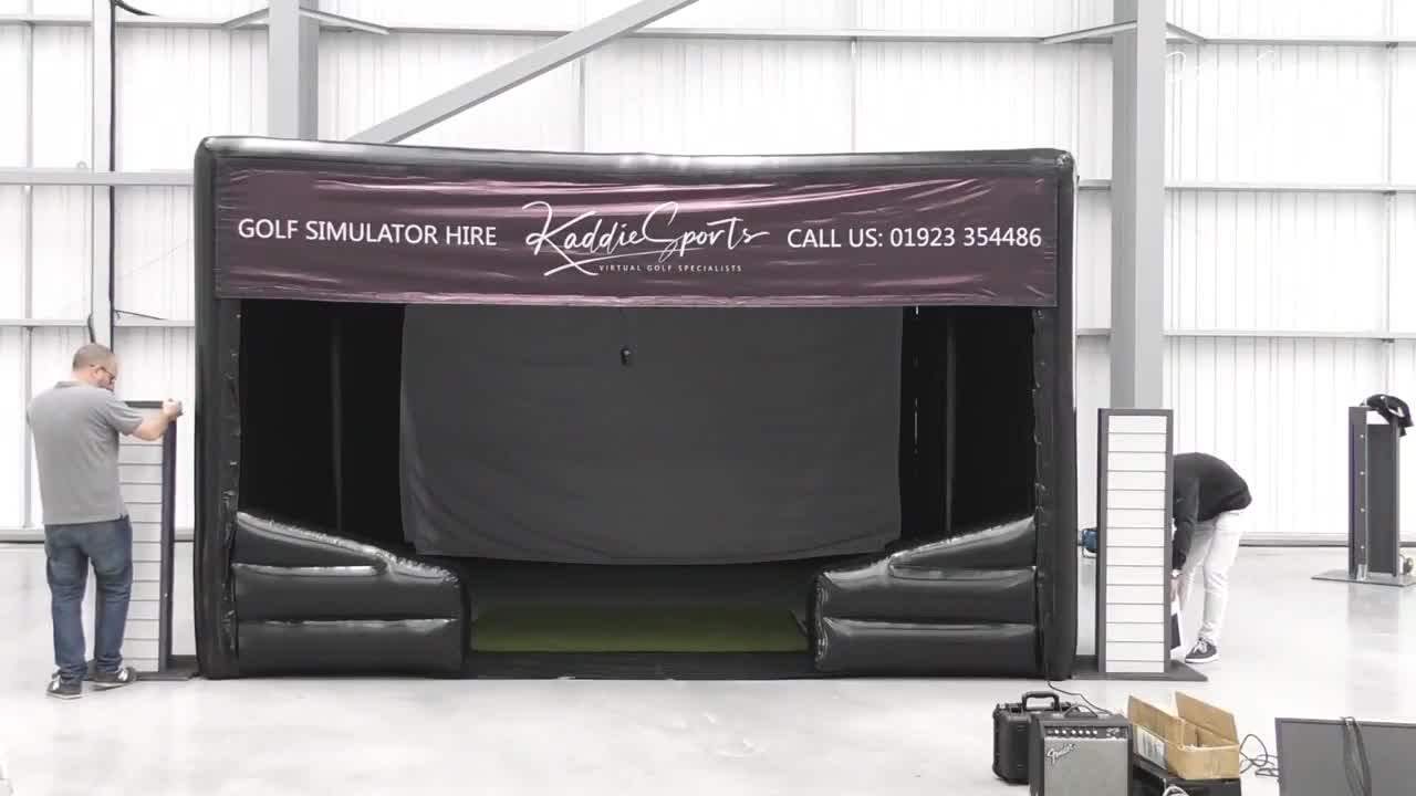 Portable Inflatable Golf Simulator Tent Inflatable Hitting Net For ...
