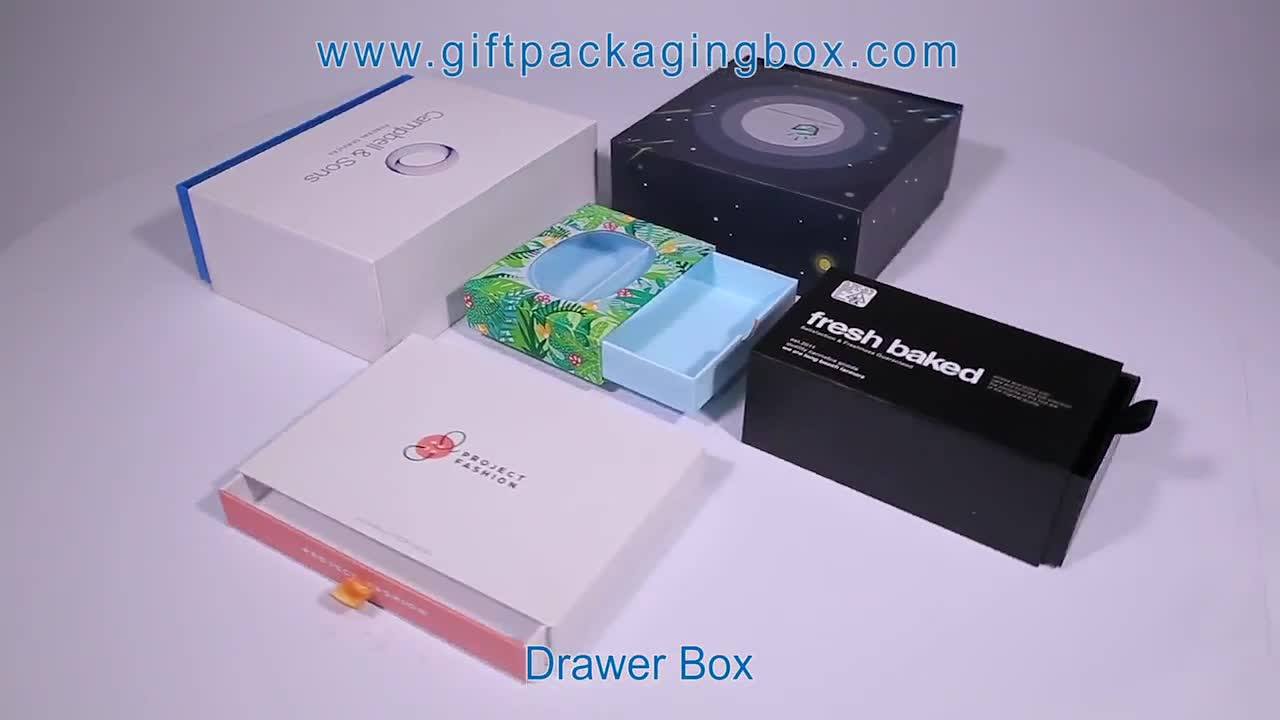 Recycled Cardboard Paper Drawer Style Cloth Gift Packaging 10x10 Gift ...