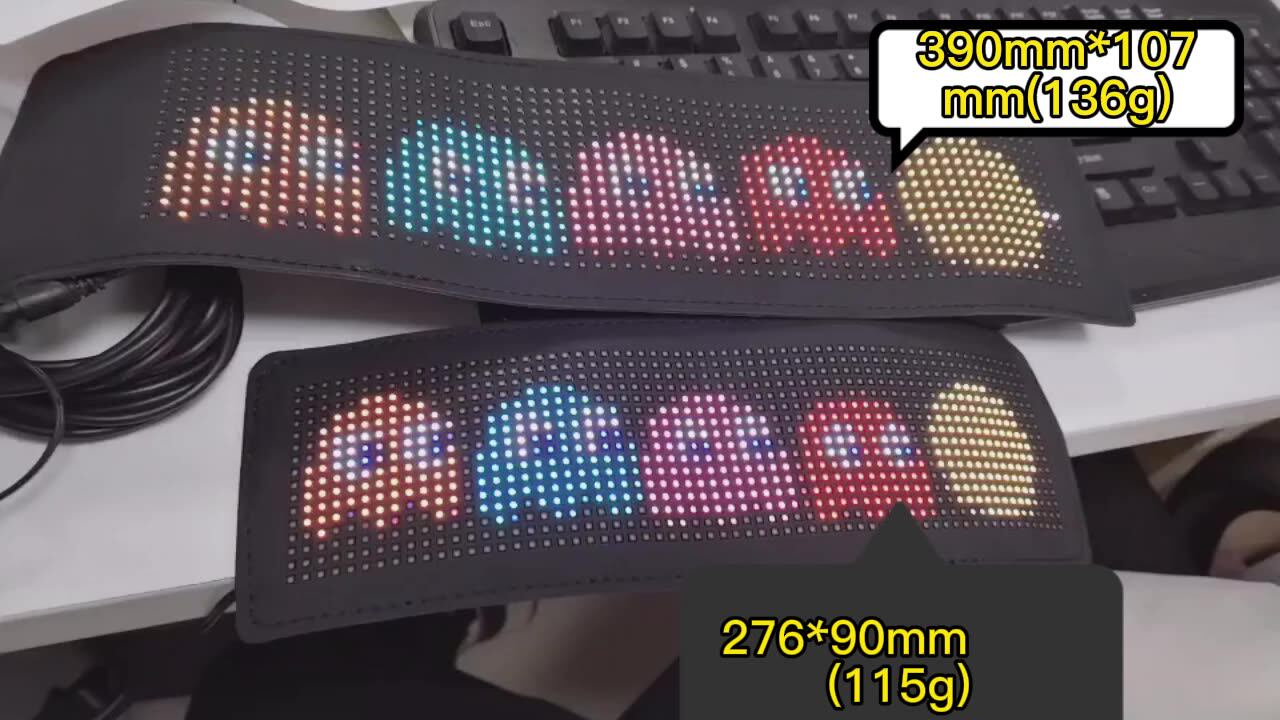 Rgb Flexible Led Car Sign Display Flashing Soft Folding Led Display ...