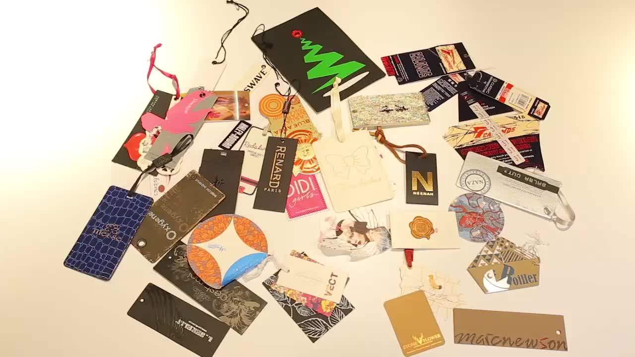 Custom Pvc And Paper Printed Hangtag Plastic Hang Tags For Clothing ...