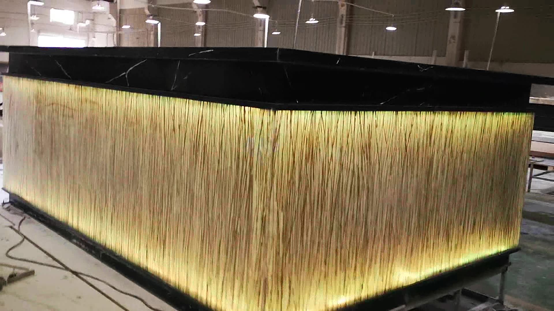 Customized Commercial Acrylic Solid Surface Modern Led Bar Counter ...