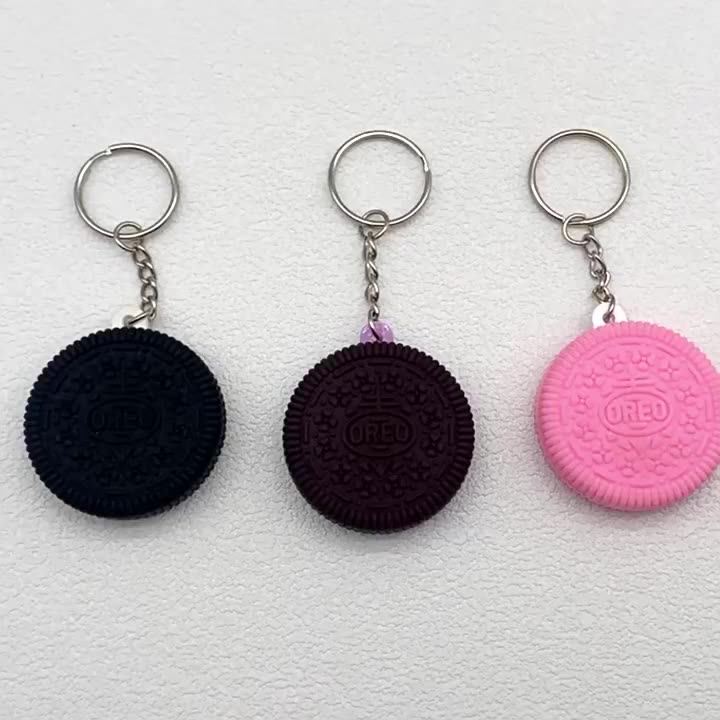 Creative Simulation Food Key Ring Simulated Round Chocolate Strawberry ...