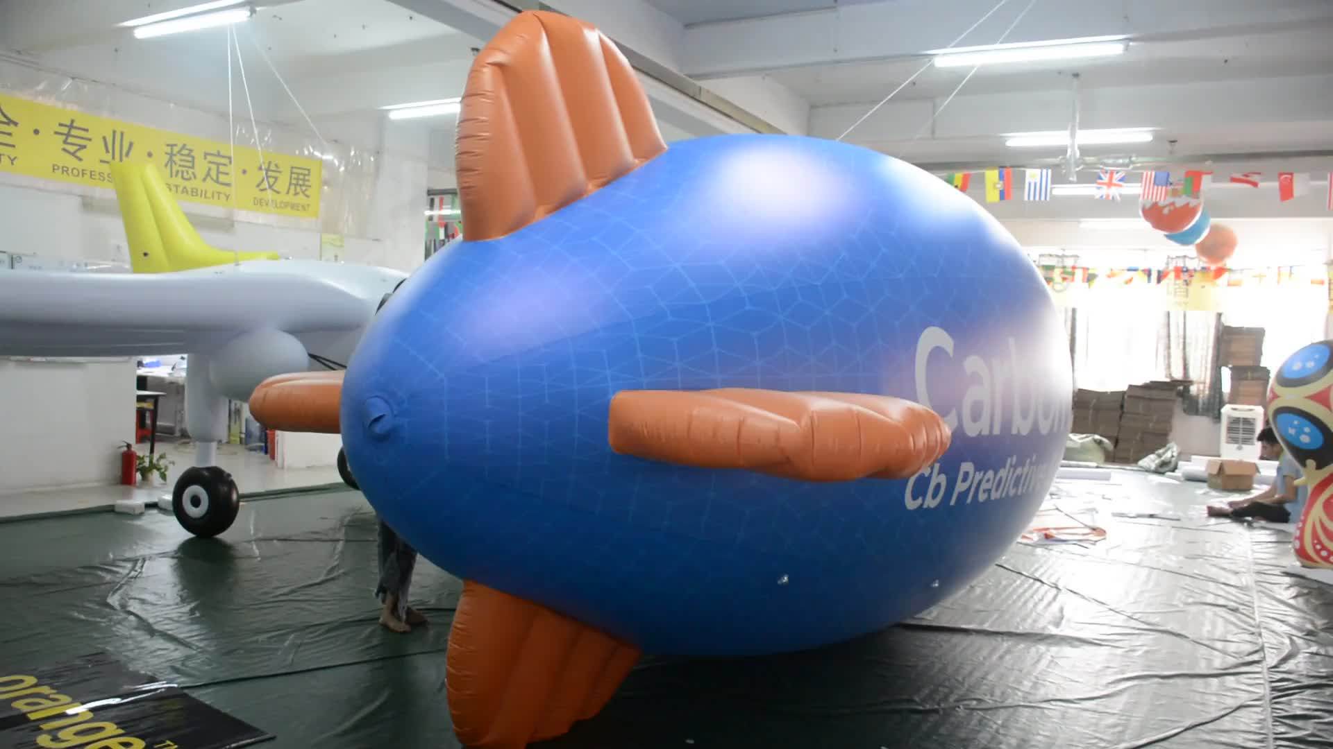 Pvc0.18mm Giant Rc Inflatable Light Blimp Advertising Floating Airship ...