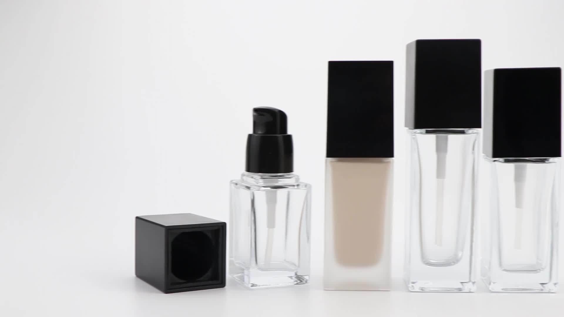 Wholesale Cosmetic Packaging 15ml 20ml 30ml 40ml Square Clear Empty ...