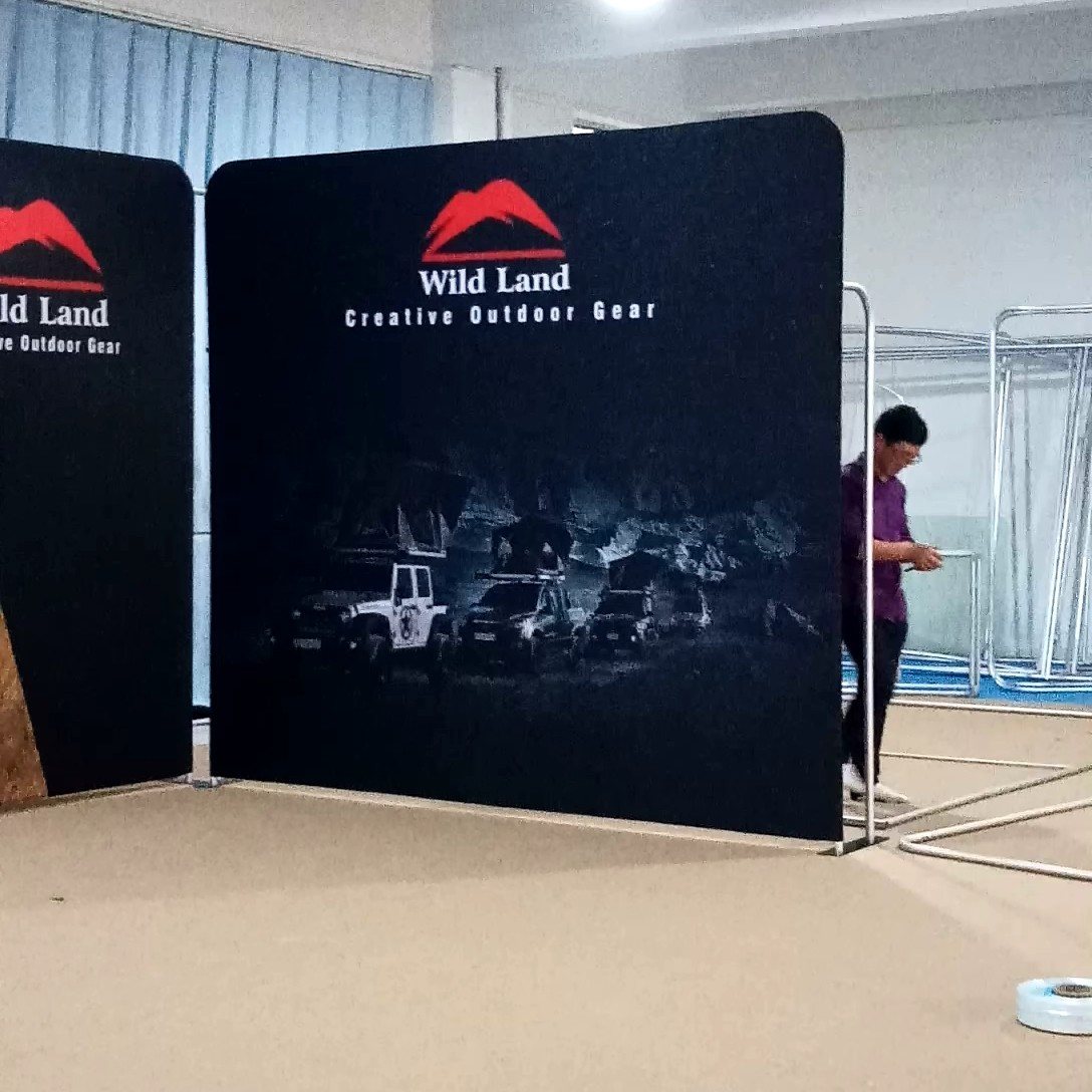 Custom Design Trade Show Display Sequin Stretch Fabric Backdrop With ...