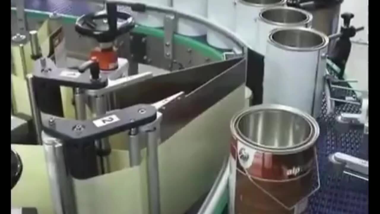 Automatic Paint Bucket Round Bottle Labeling Machine Self-adhesive ...