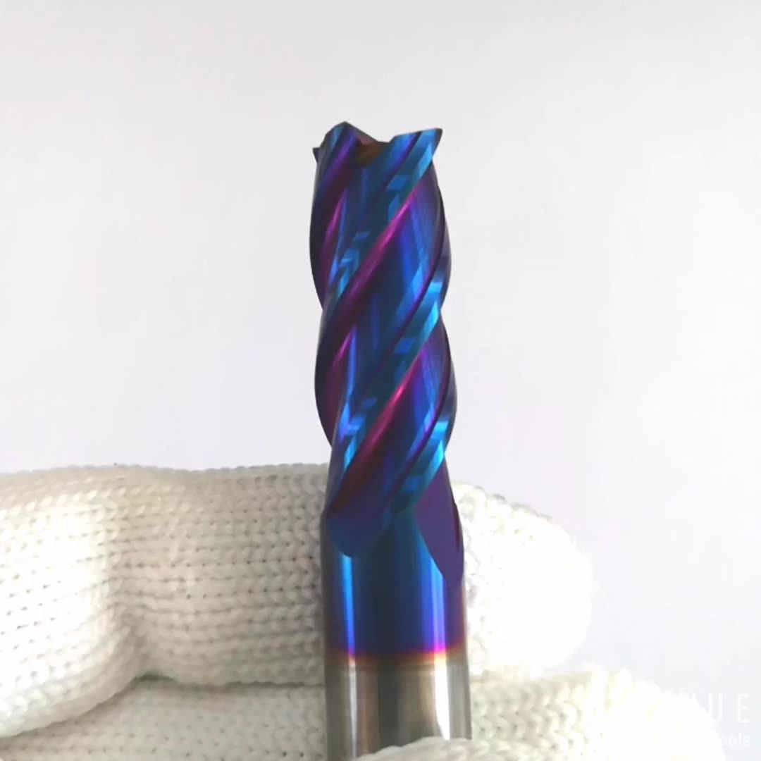 Rld Hrc65 Blue Nano Solid Carbide Square End Mill Fresas Cutting Tool ...