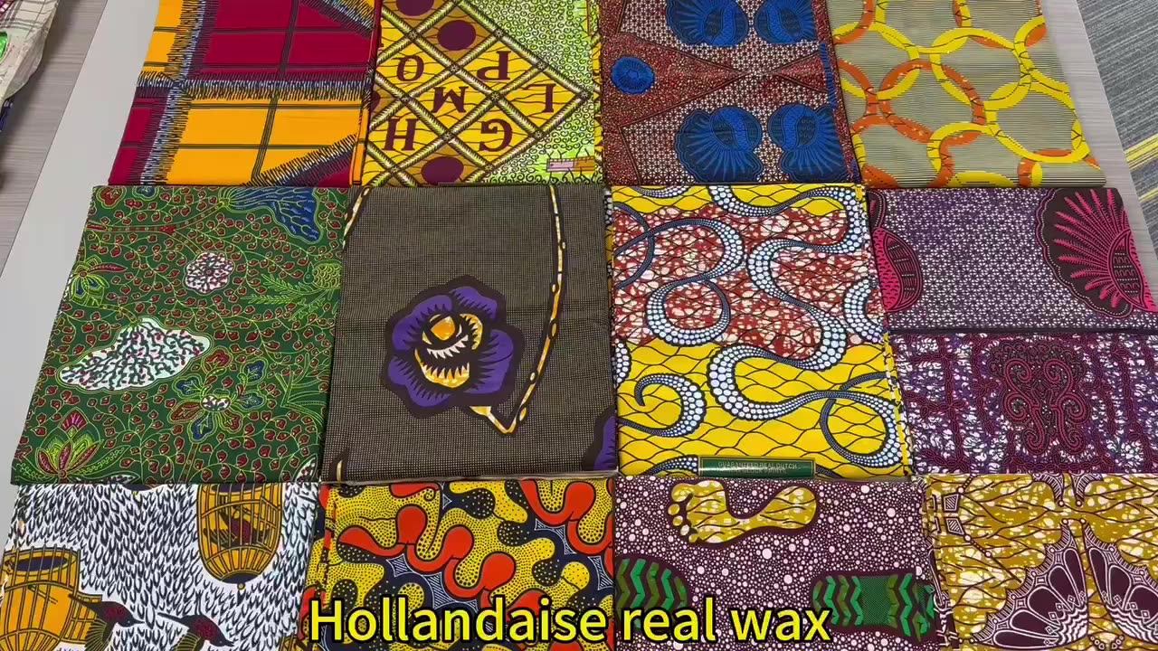 100% Cotton Veritable Wax Designs African Dutch Super Hollandais ...