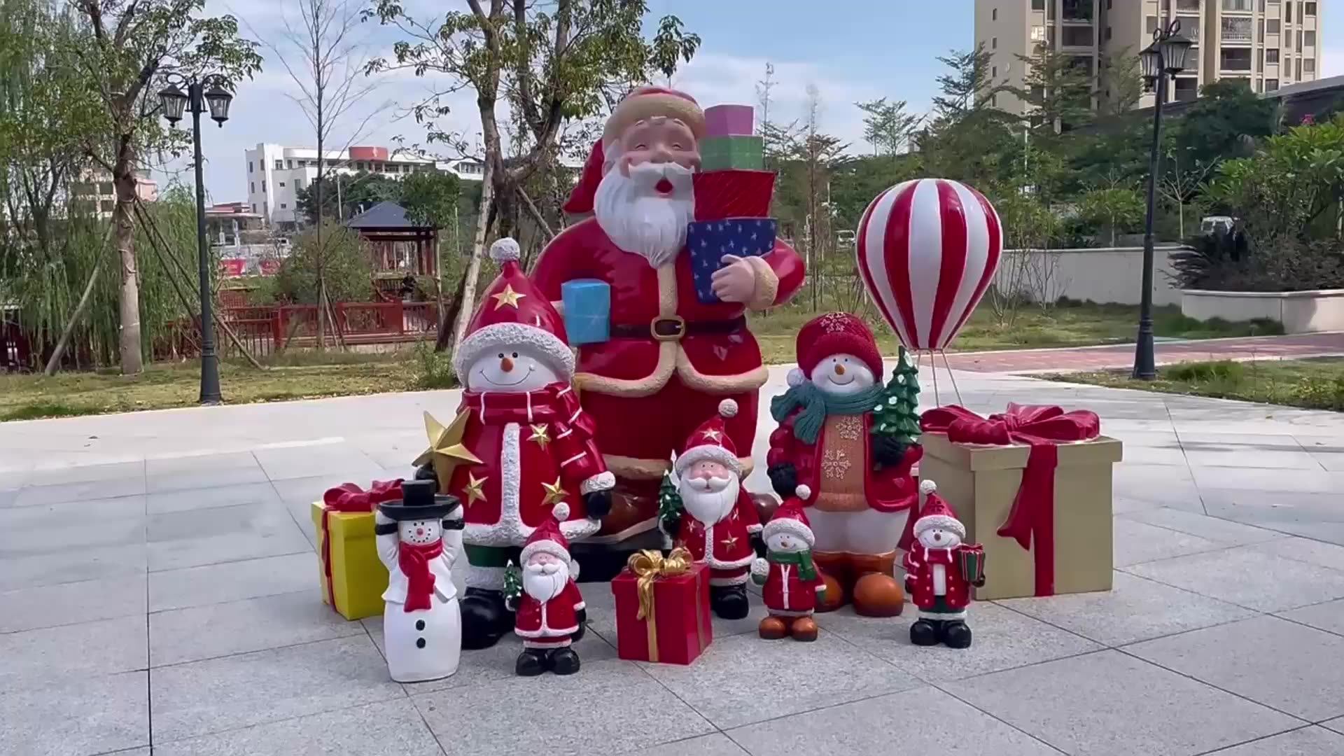 Customized Giant Reindeer Sleigh Statues/fiberglass Christmas Sleigh ...