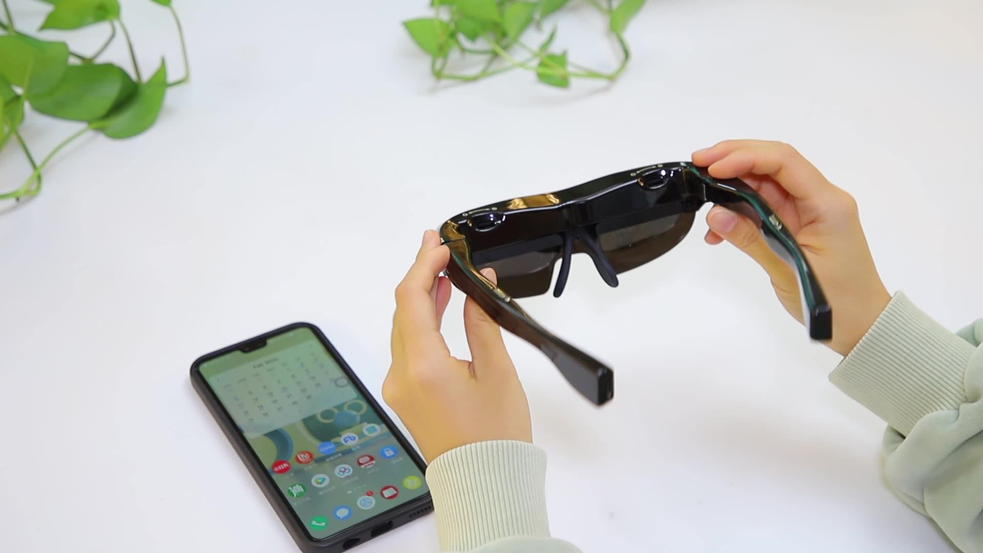 Myopia Friendly Portable Ar Smart Glasses With Dual Microphones ...