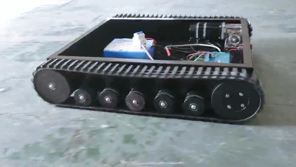 Platform Rubber Track Chassis Assembly With Rc System/robot Tracks ...