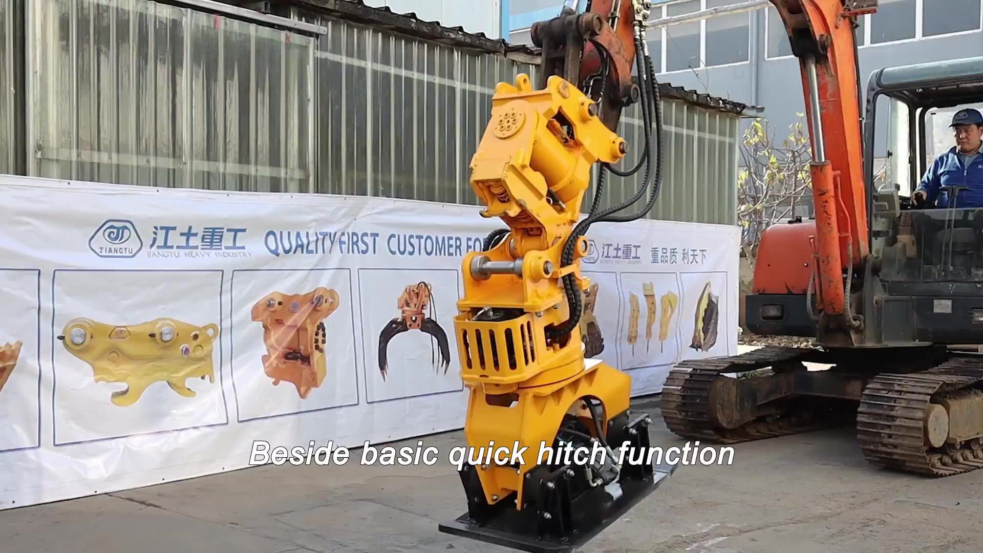 Excavator Attachment Power Tilt Quick Coupler Hitch For 1-30t Excavator ...