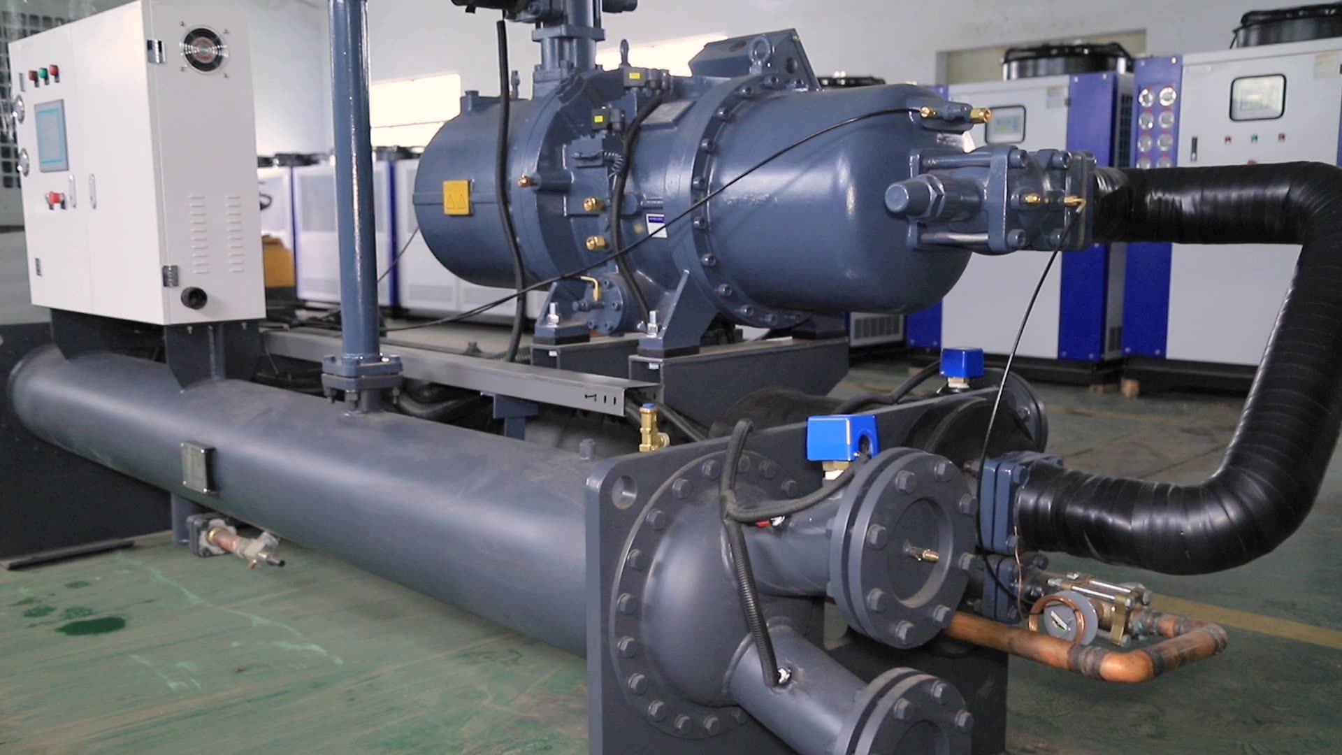 Large Capacity Carrier Screw Chiller Water Cooled Chiller Brewery ...