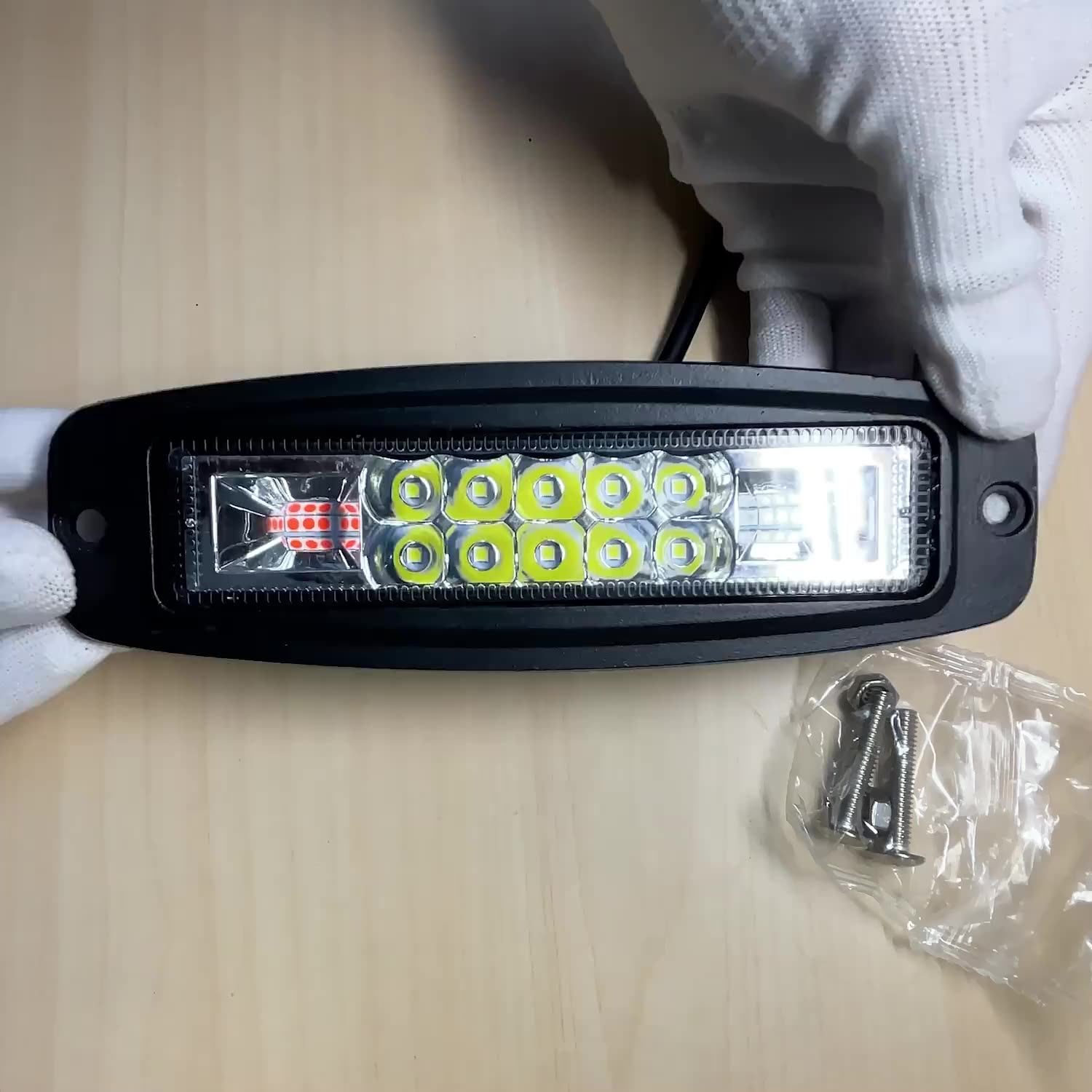 7 Inch Drl Dual-color 32w Flush Mount Led Pods Spot Beam Auto Car Truck ...