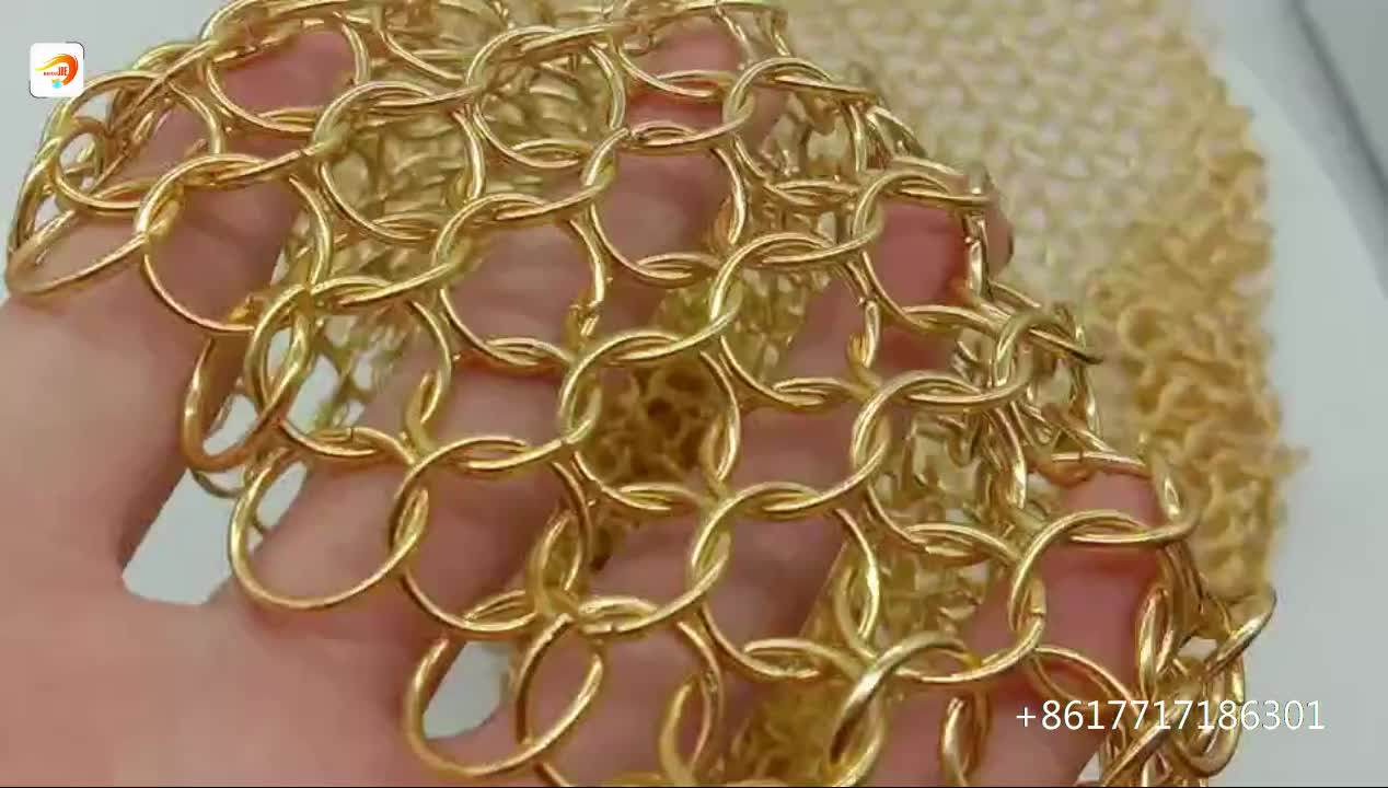 Fine Aluminum Wire Mesh/ring Mesh Chain Link Curtain Mail For Room ...