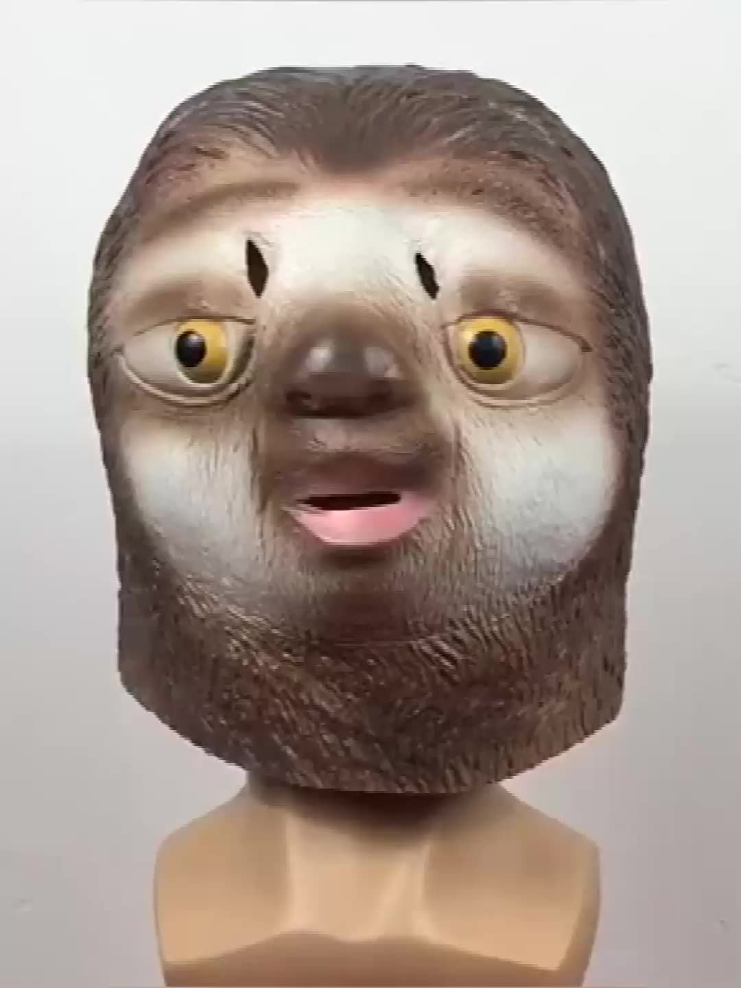 Realistic Zootopia Sloth Latex Mask Movie Cosplay Full Head Animal Mask ...