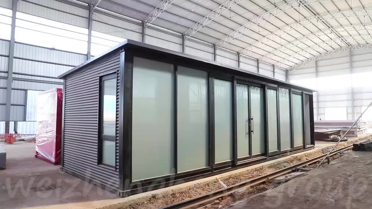 Modified 40ft Shipping Living Prefab Glass Houses Modular Custom ...