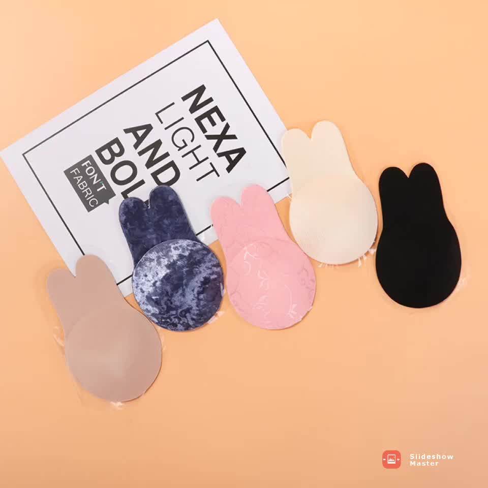 Rabbit Ear Shape Lift And Pull Invisible Pasties Silicone Breast Nipple ...