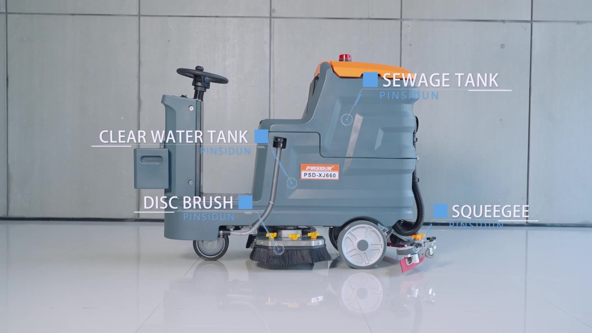 Psd-xj660 2024 New Trend Fride On Floor Scrubber Floor Cleaning Machine - Buy Brick Machine ...