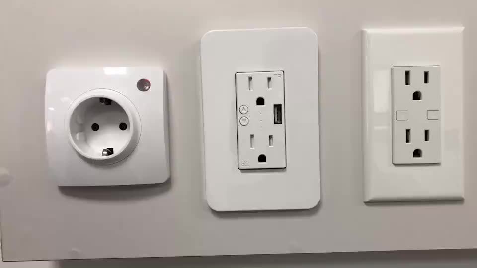 Us Standard Wifi Smart Wall Socket 3pin Double Switch Socket - Buy Wifi ...