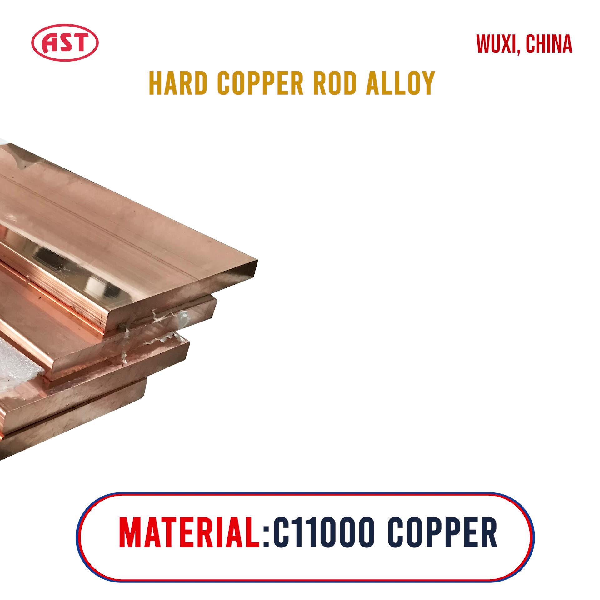 High Quality Solid Copper Flat Bar Alloy Strip C11000 C1100 T1 T2 Tp1 - Buy Copper Flat Bus Bar ...