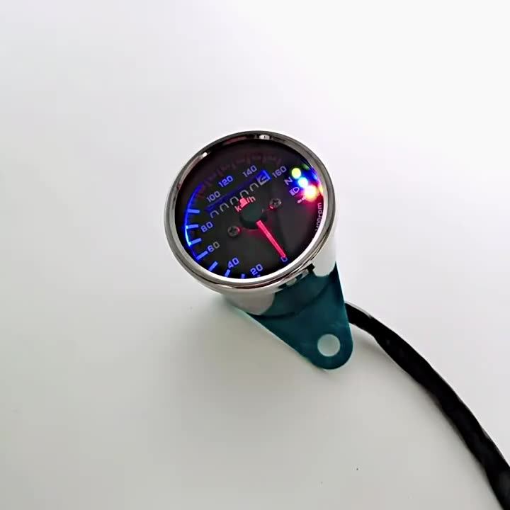 Motorcycle Speedometer Cafe Racer Modified Tachometer Fuel Gauge12v Led ...