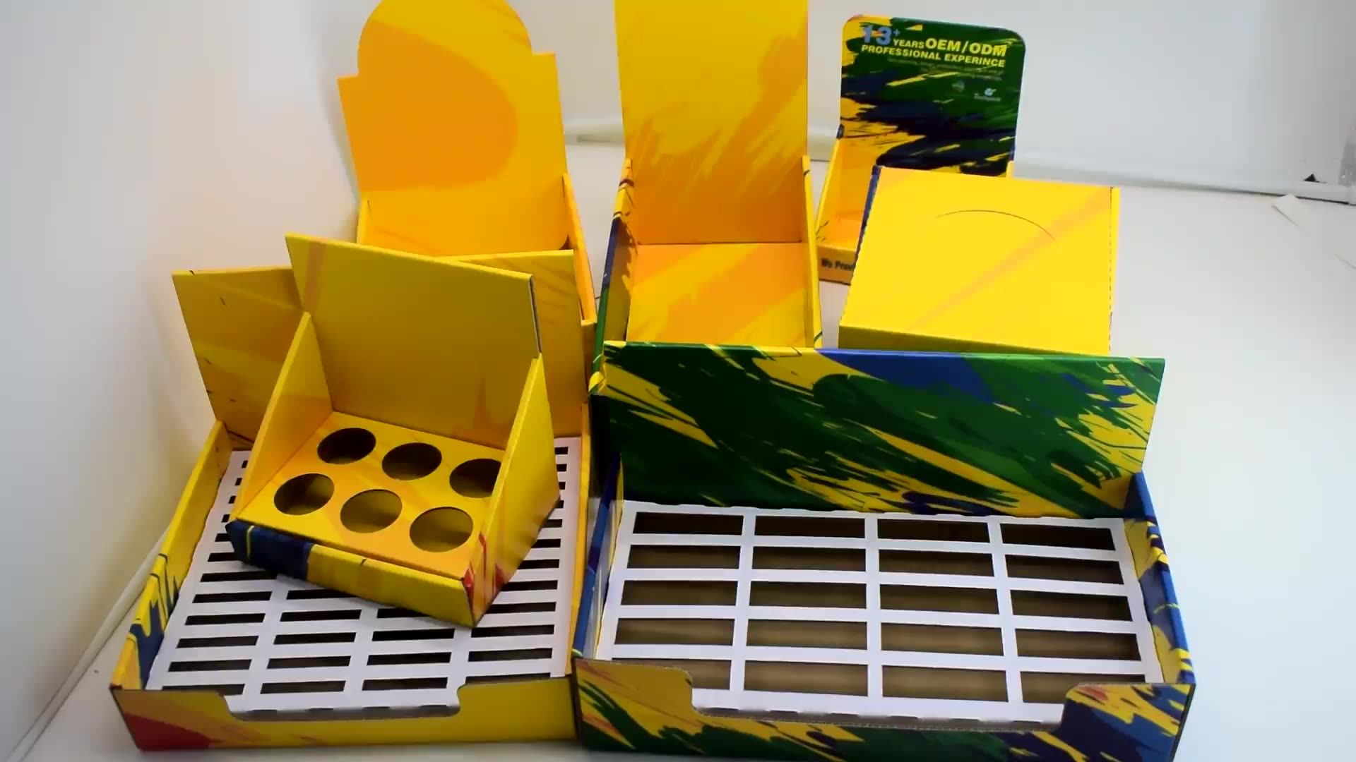 Custom Printed Shelf Ready Countertop Pdq Display Paper Box Stand ...