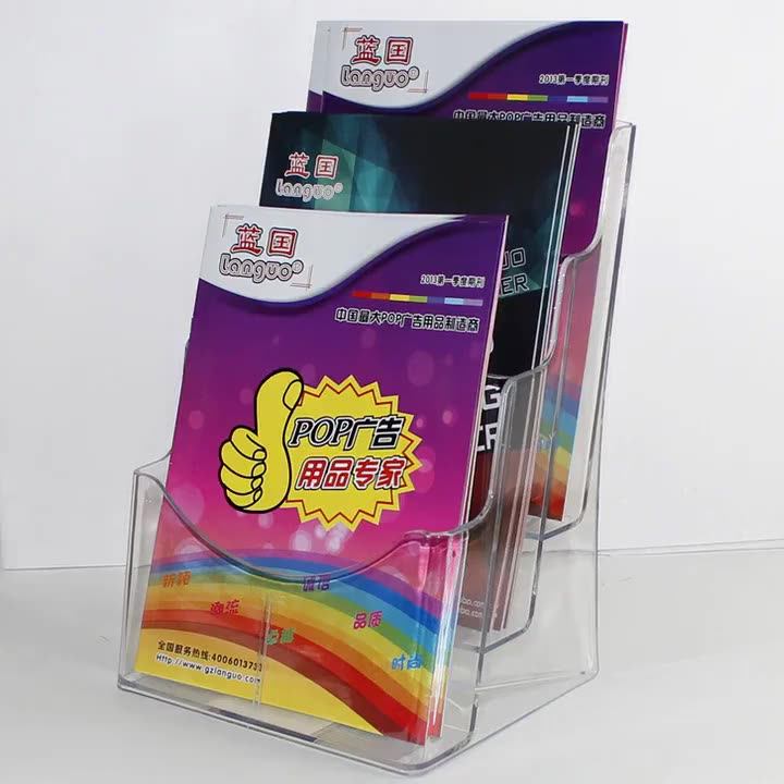 Office Plexiglass A5 Plastic File Document Leaflet Paper Brochure ...