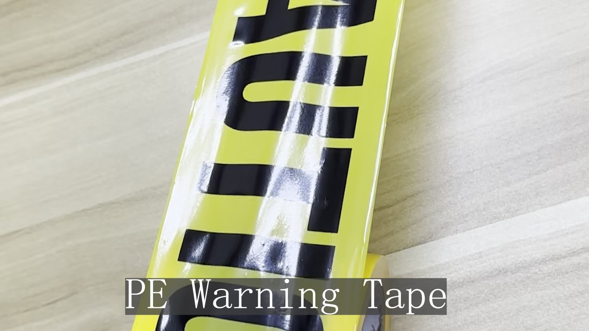 Underground Cable Marking Below Ground Warning Pipeline Gas Detectable Yellow Color Caution ...