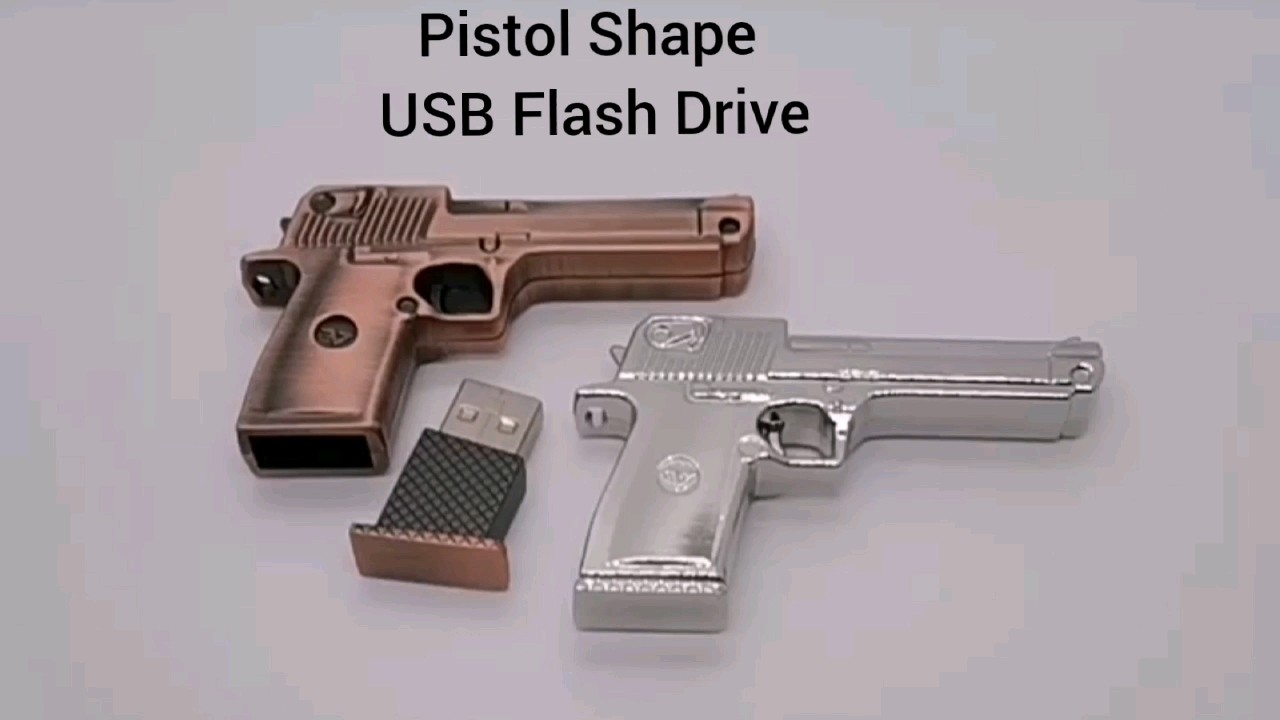 Metal Copper Gun Shape Usb Flash Drive Pistol Pen Drive 2.0 8gb 16gb ...