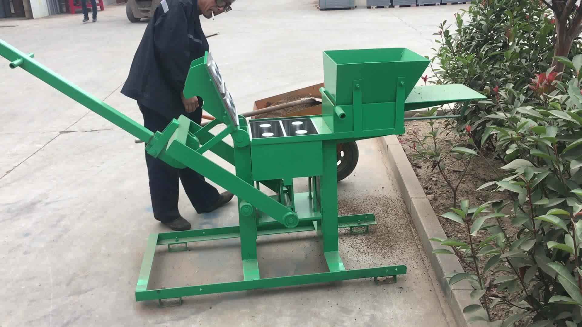 Qmr2-40 Earth Clay Brick Machine Hand Press Block Making Machine On ...