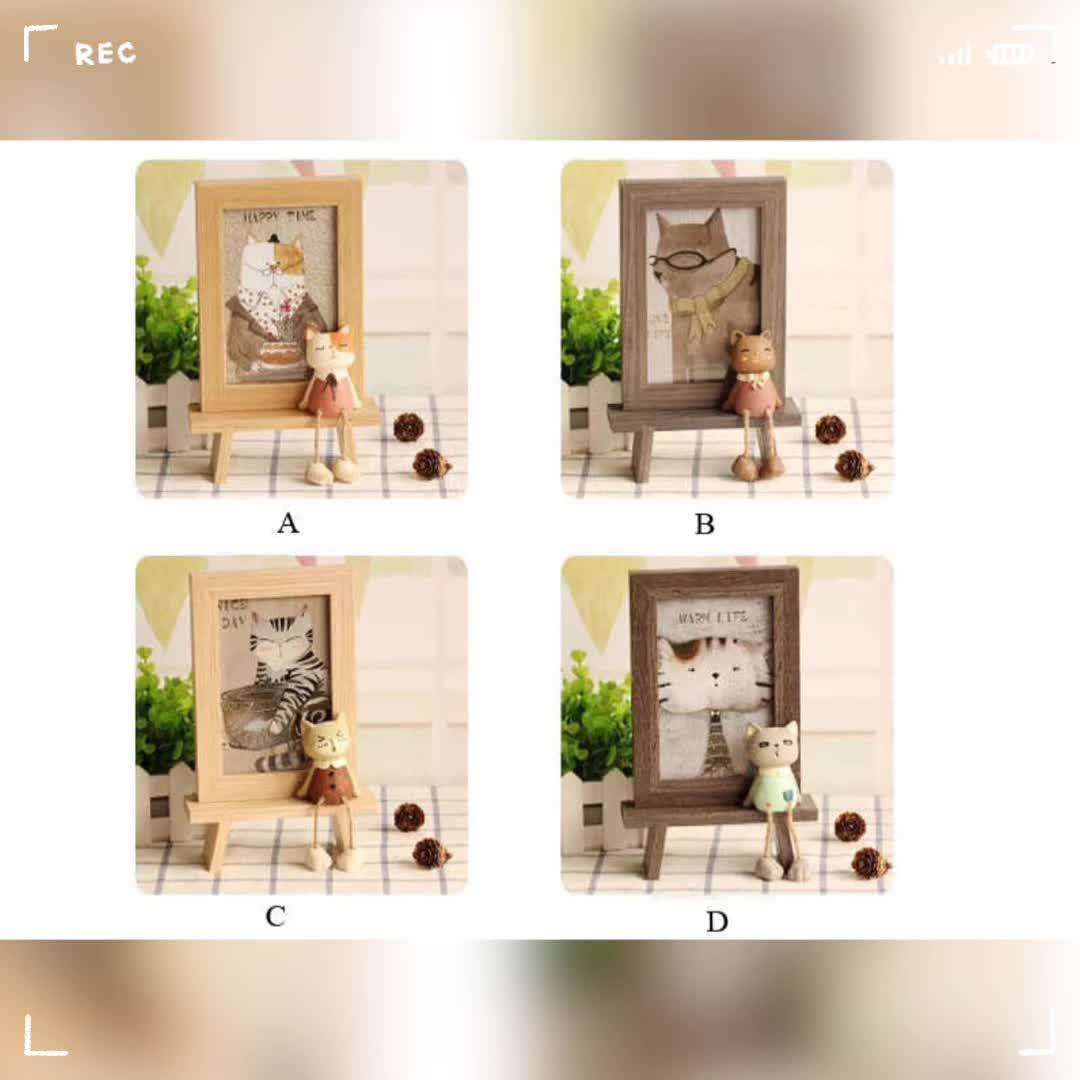6" Cute Cartoon Cat Frame For Creative Decoration - Buy Cat Photo Frame ...