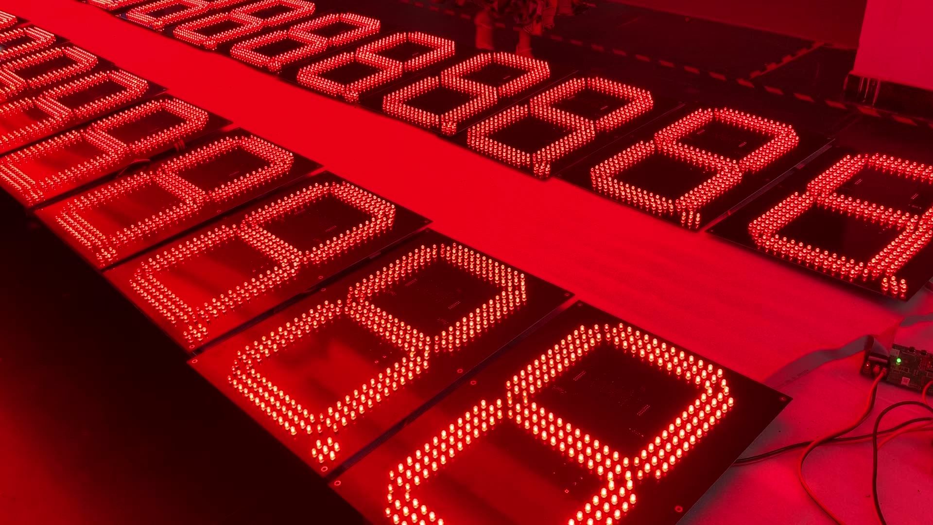 8inch 12inch 7 Segment Led Display,Led Gas Price Sign Single Digit Led ...