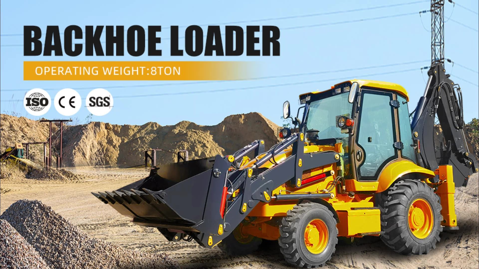 Small Backhoe Loader 7 Ton 5 Ton 3 Ton 4wd Backhoe Wheel Loader For ...