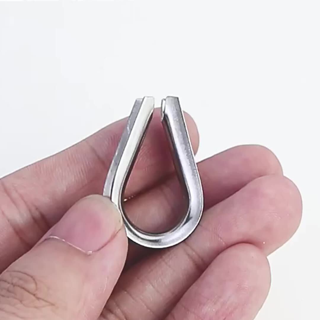 Heavy Duty Hot-dip Galvanized M2 To M20 Silver Cable Wire Rope Thimbles ...