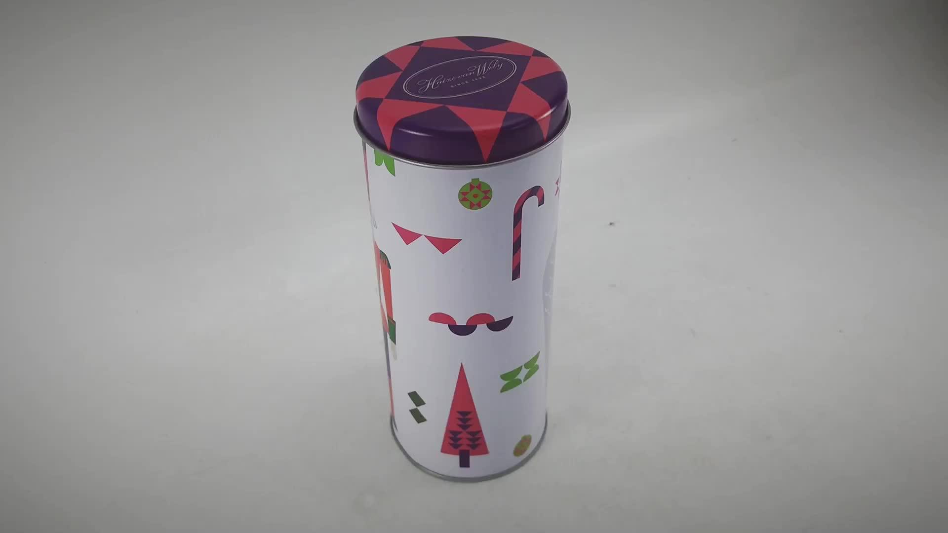 Cylinder Cylindrical Decorative Chocolate Tin Boxes - Buy Cylinder Tin ...