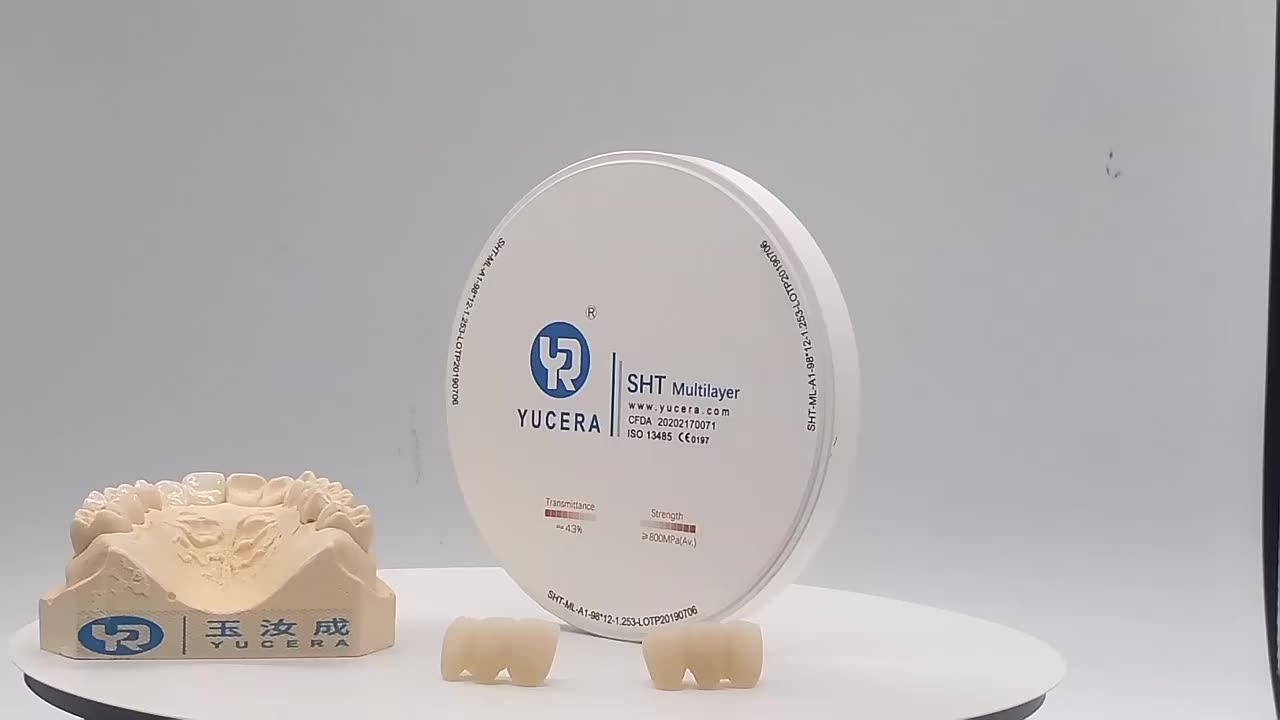 Yucera Denture Teeth Multilayer Sht Pre Shaded Zirconia Block For ...